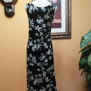Paradise Bay | Dresses | Paradise Bay Black Floral Design Full Length ...